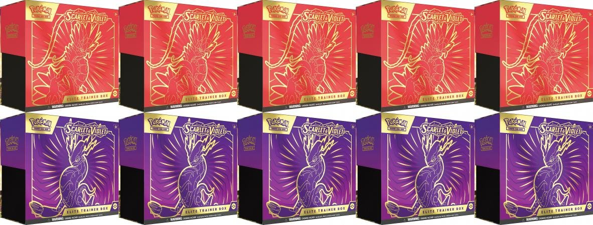 Scarlet & Violet Sealed Case of 10 Elite Trainer Boxes (Pokemon ...