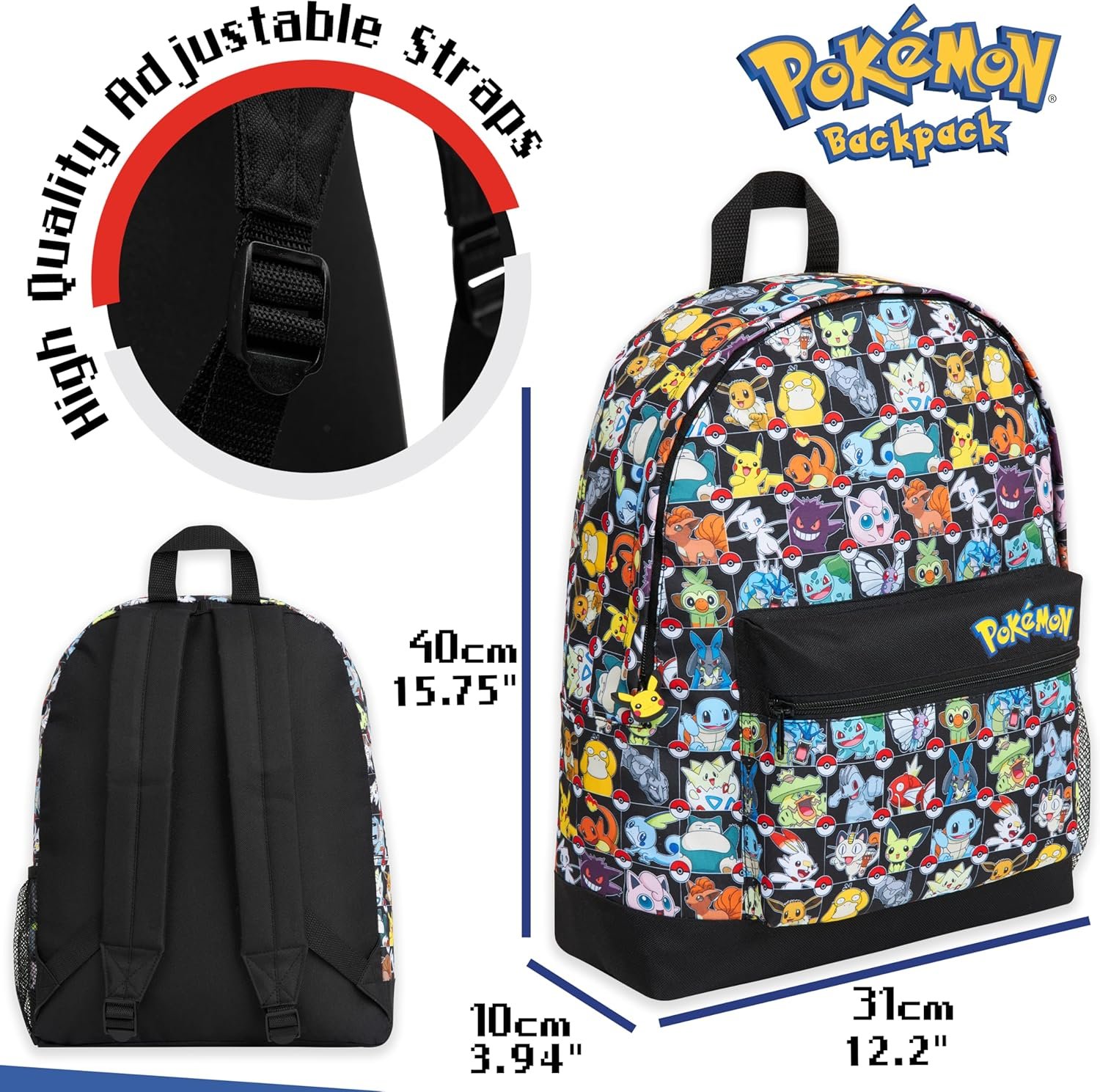 Mochila Pokémon Kanto collage | centropokemon.com.py