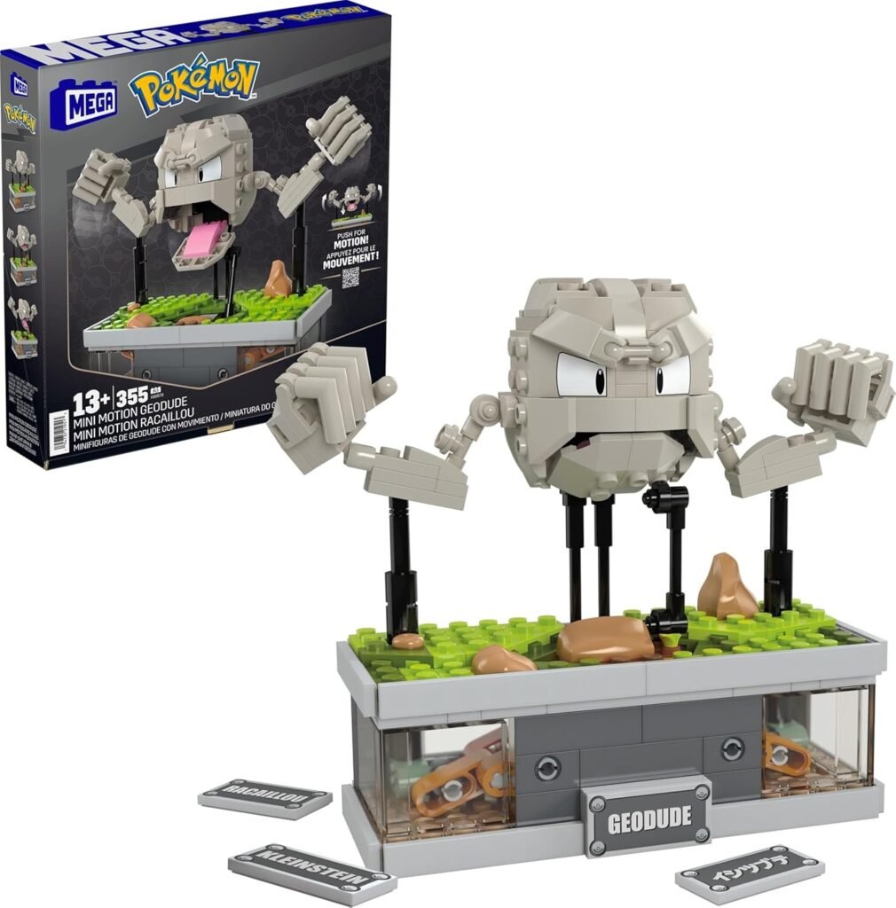 Mega Pokémon tipo lego Geodude 355 Piezas, con Movimiento ...