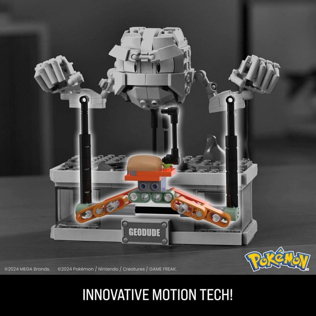 Mega Pokémon tipo lego Geodude 355 Piezas, con Movimiento ...
